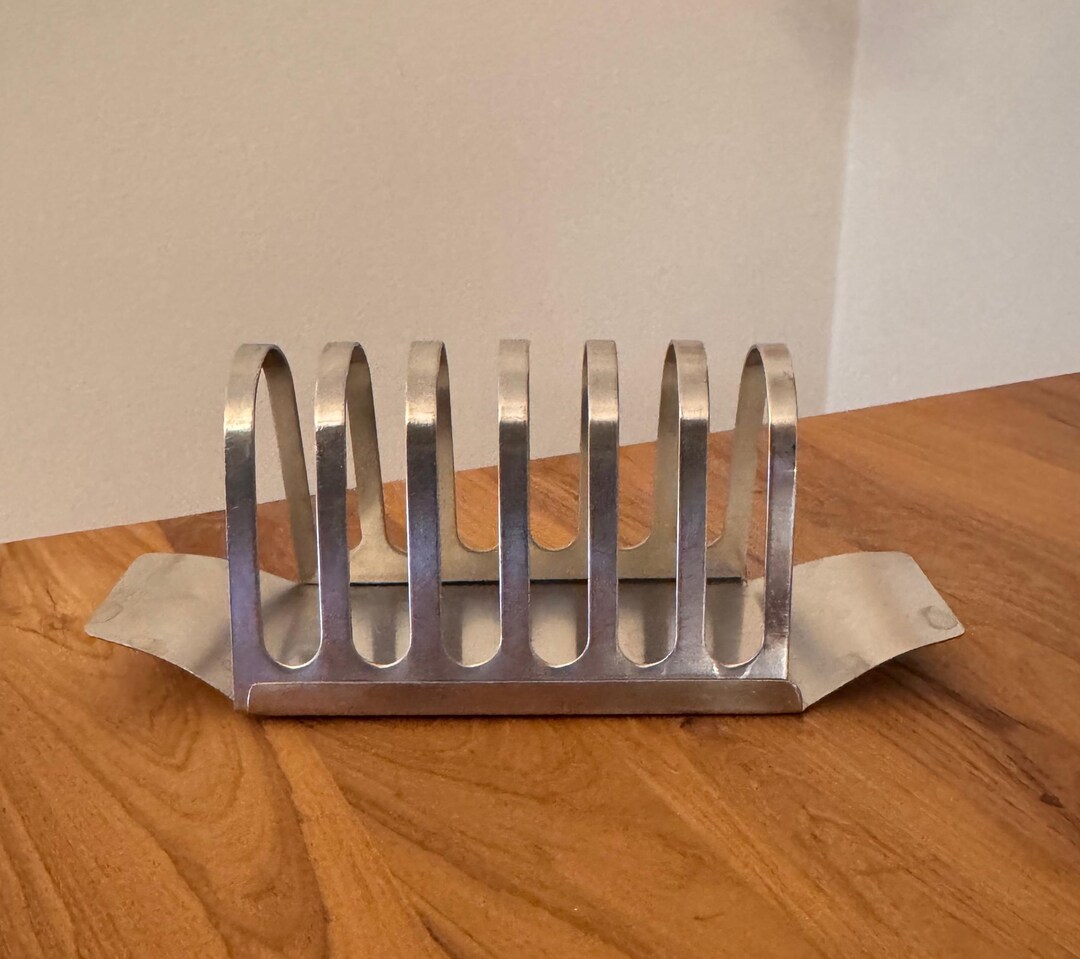 Minimalist Vintage Modern Stainless TOAST Caddy Rack Breakfast Tray - Etsy