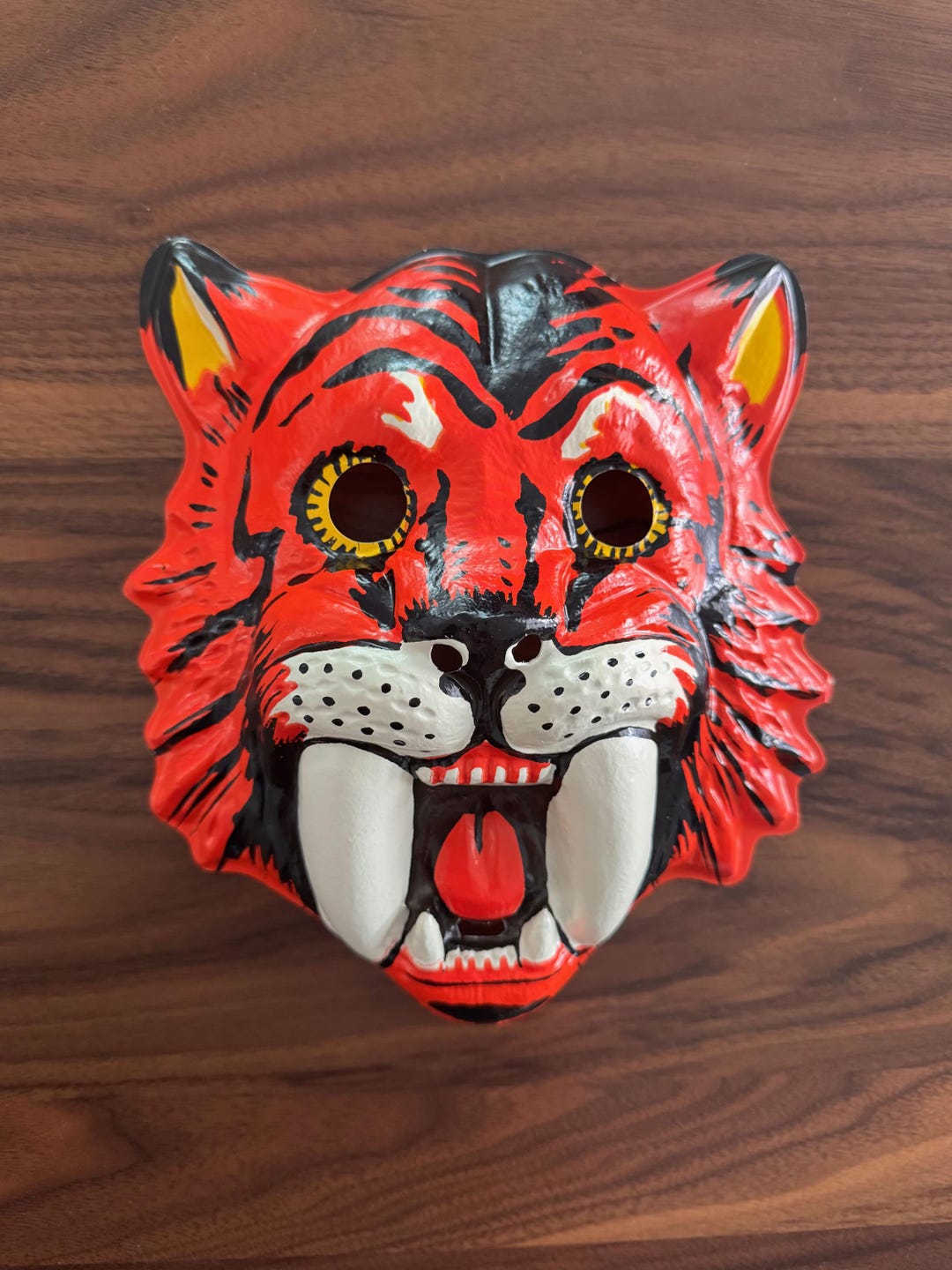 Vintage NEW-OLD-STOCK Saber Tooth Tiger Halloween Mask Costume - Etsy