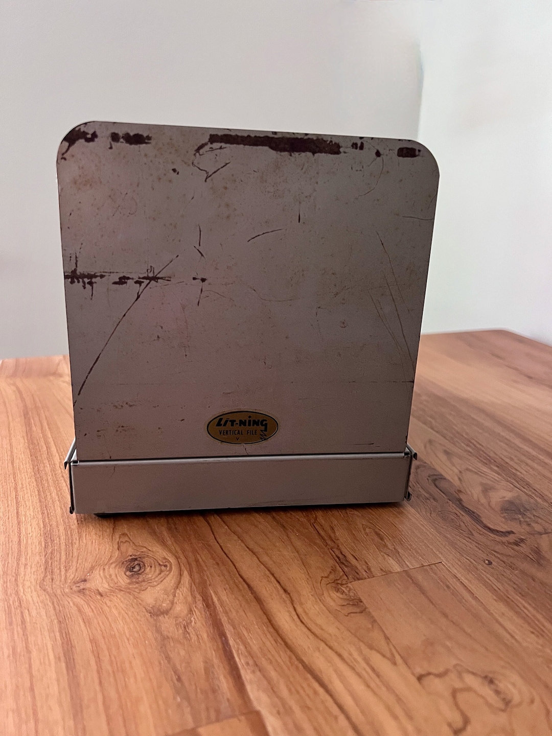 LIT-NING Vertical File Vintage Industrial Metal 6 Slotted File Record ...