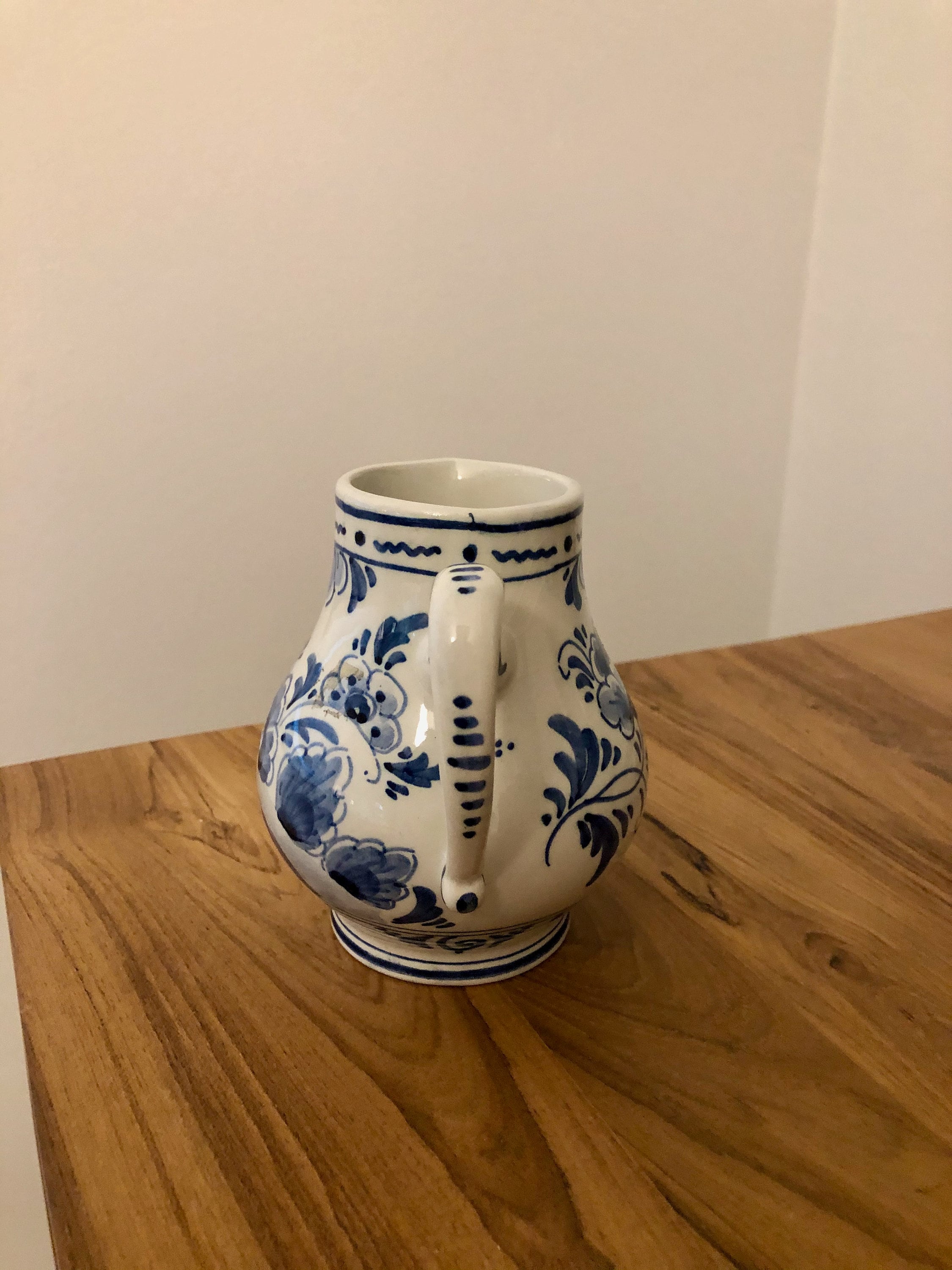Delft Antique Ceramic Blue Floral Handled Creamer | Etsy
