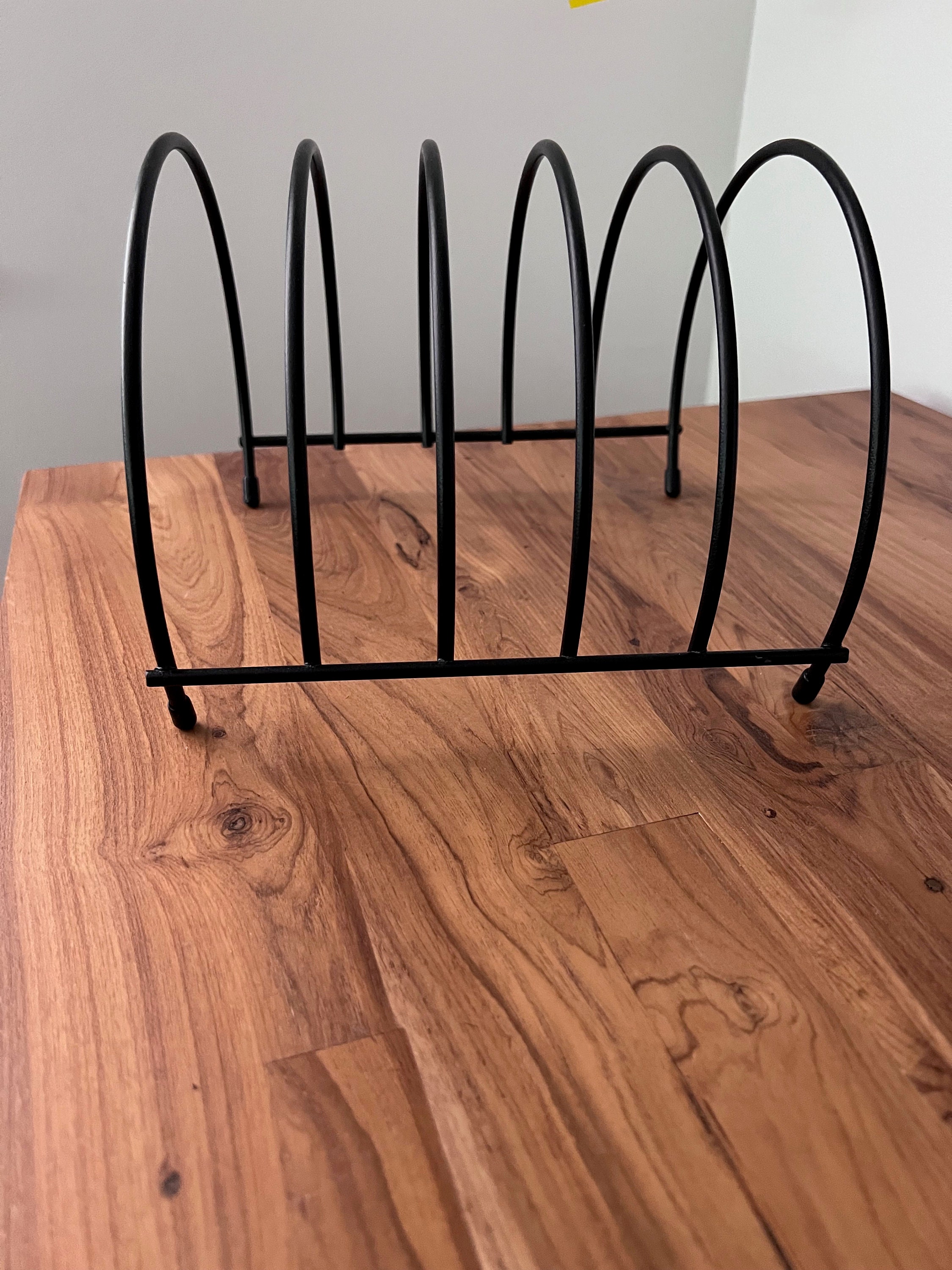Mid Century Arched Black Wire Record Rack - Etsy