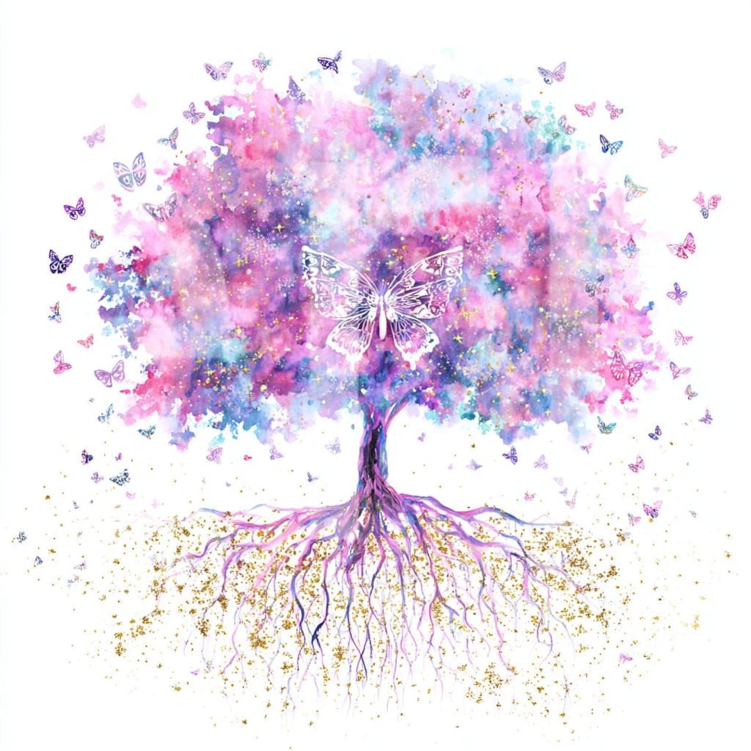 6 Butterfly Tree of Life Clipart, Pretty Butterflies Clipart, Printable ...