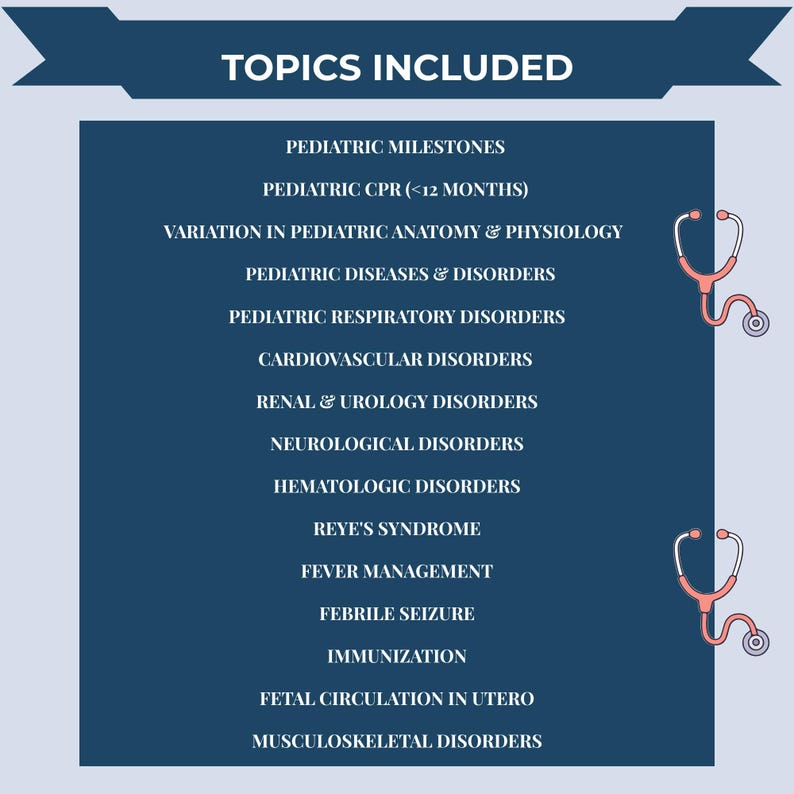 Pediatrics Nursing Notes | Printable Study Guide for Nursing Students ...