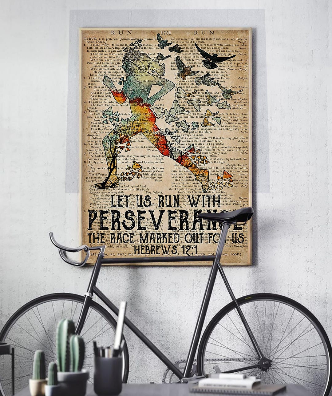 Christian Perseverance Canvas, Inspirational Faith Run Race Posters ...
