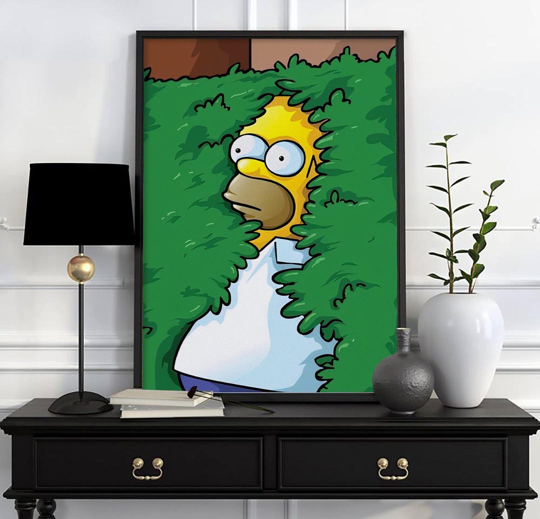 Homer Simpson Meme Canvas, Cartoon Character Posters, Funny Reaction ...