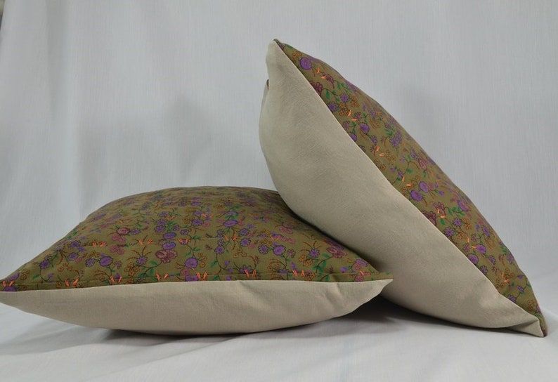 Vintage Style Pillow Covers, Textile Art Pillow, Cushion Cover, Throw ...