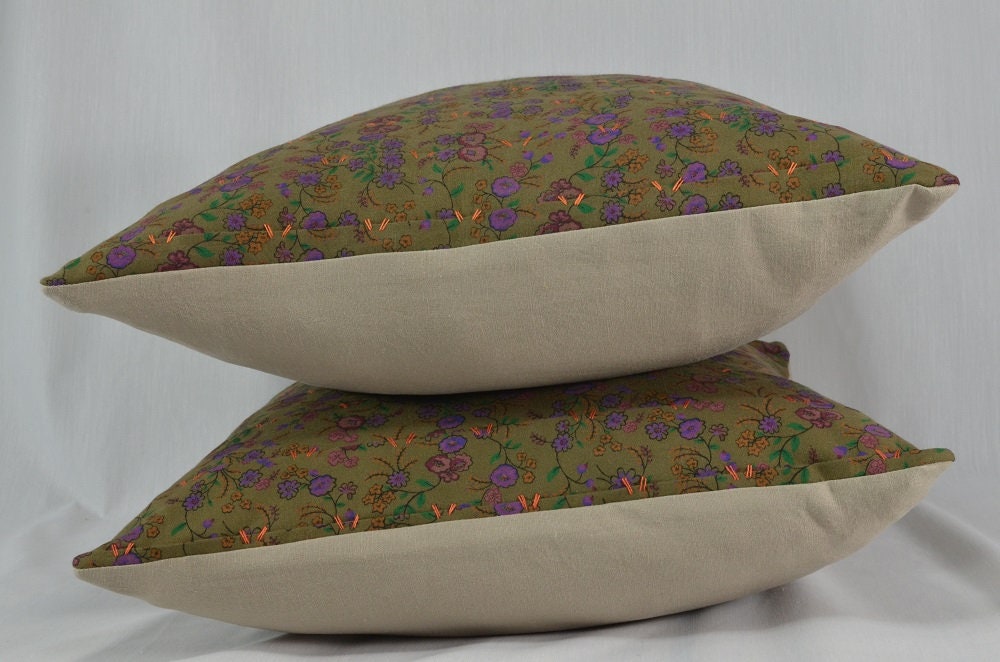 Vintage Style Pillow Covers, Textile Art Pillow, Cushion Cover, Throw ...