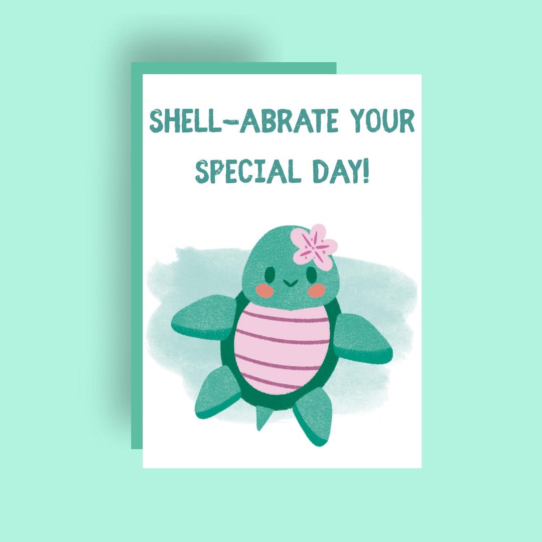 Birthday Turtle Cute Birthday Card | Bestie Birthday Card | Sister ...