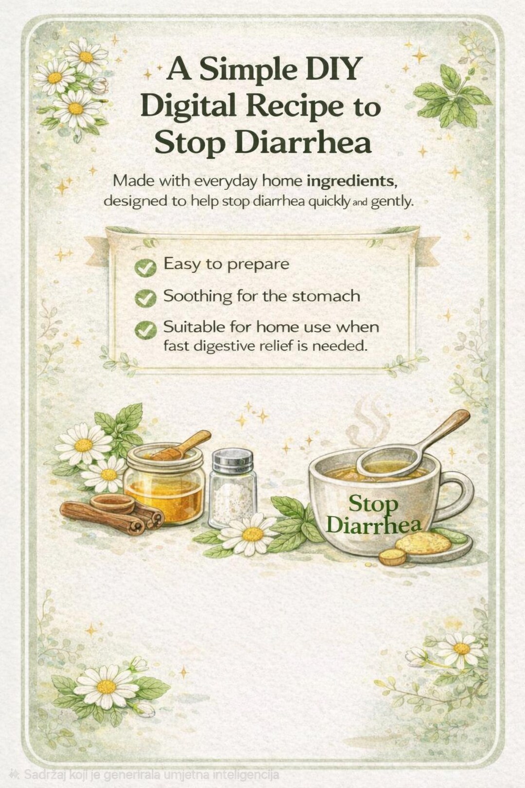 Stop Diarrhea Fast – DIY Digital Recipe for Quick Relief - Etsy