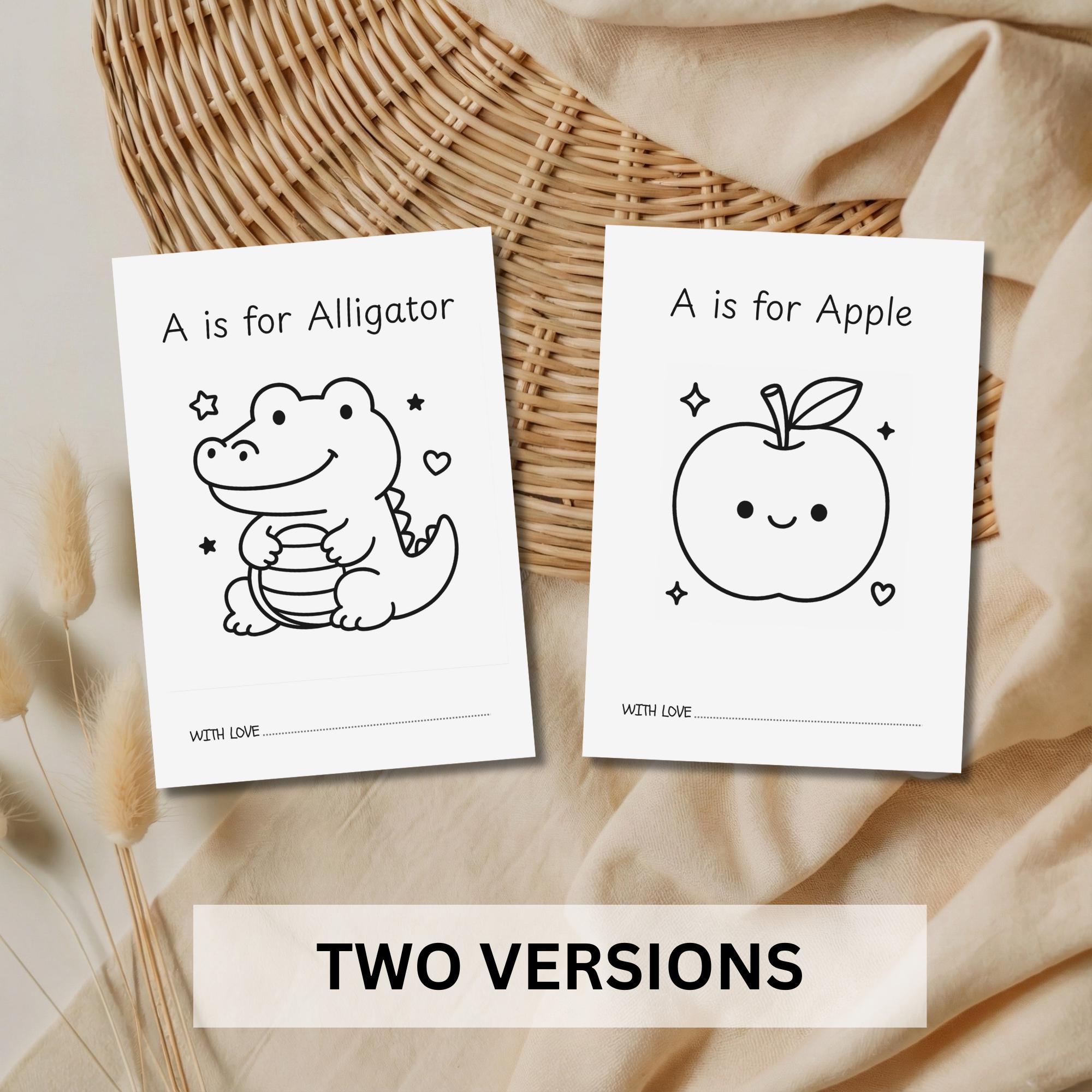 ABC Baby Shower Coloring Book, Babys First Book, Alphabet Book, Baby ...