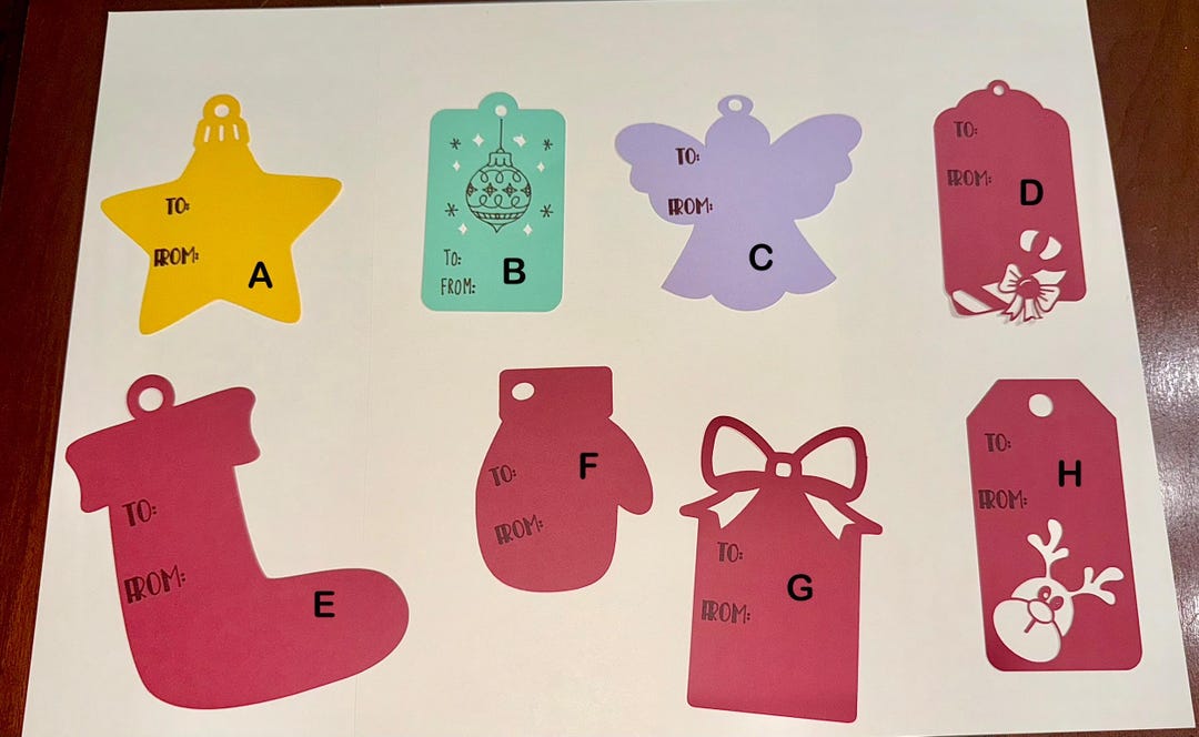 Christmas Gift Tags in Various Sizes - Etsy