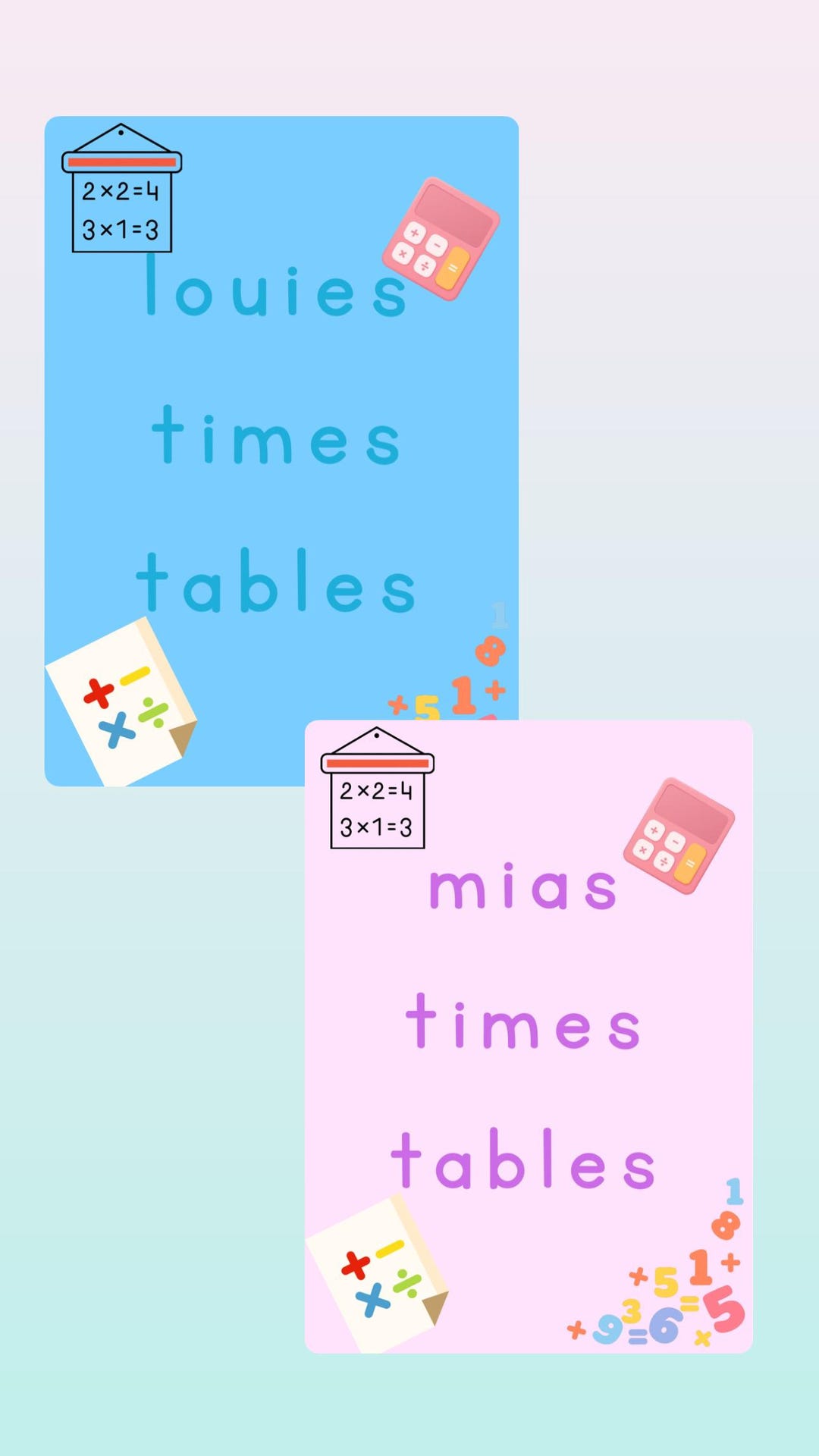 Personalised Laminated Times Table Booklet- Reusable - Etsy UK