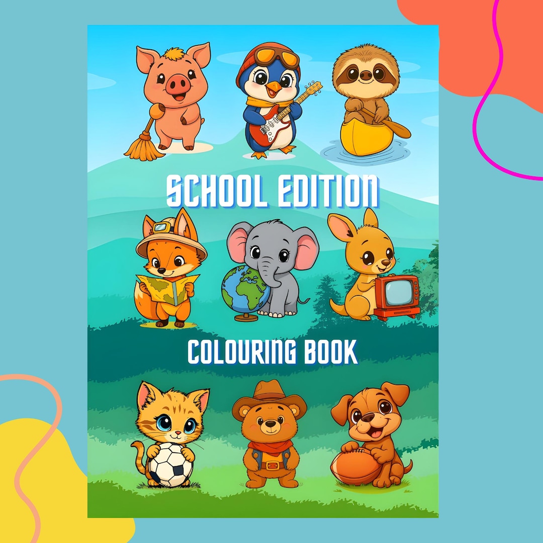 Cute Animal Colouring Book | Back to School Activity Book for Kids ...