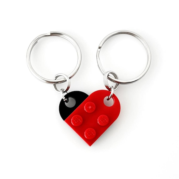 Matching Keychains for Couples Heart - Etsy