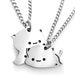 Matching Couples Cat Necklaces or Keychains, Custom Engraved Initials ...