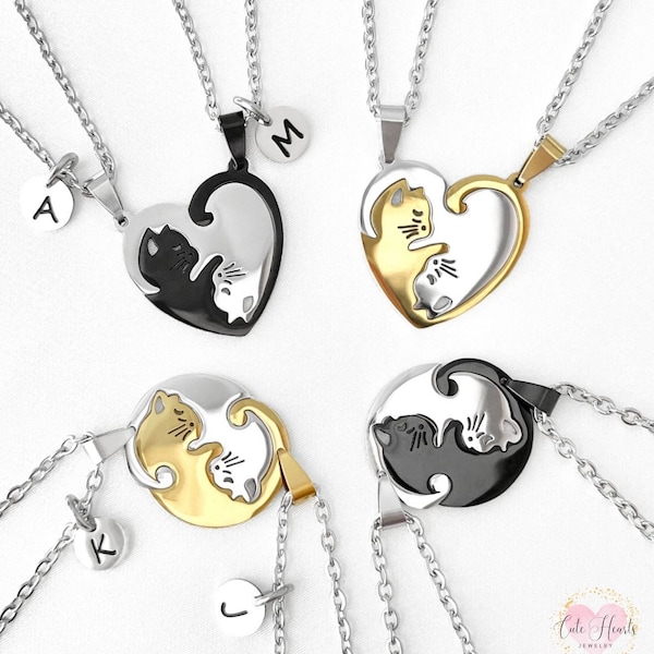 Couples Cat Necklaces - Etsy
