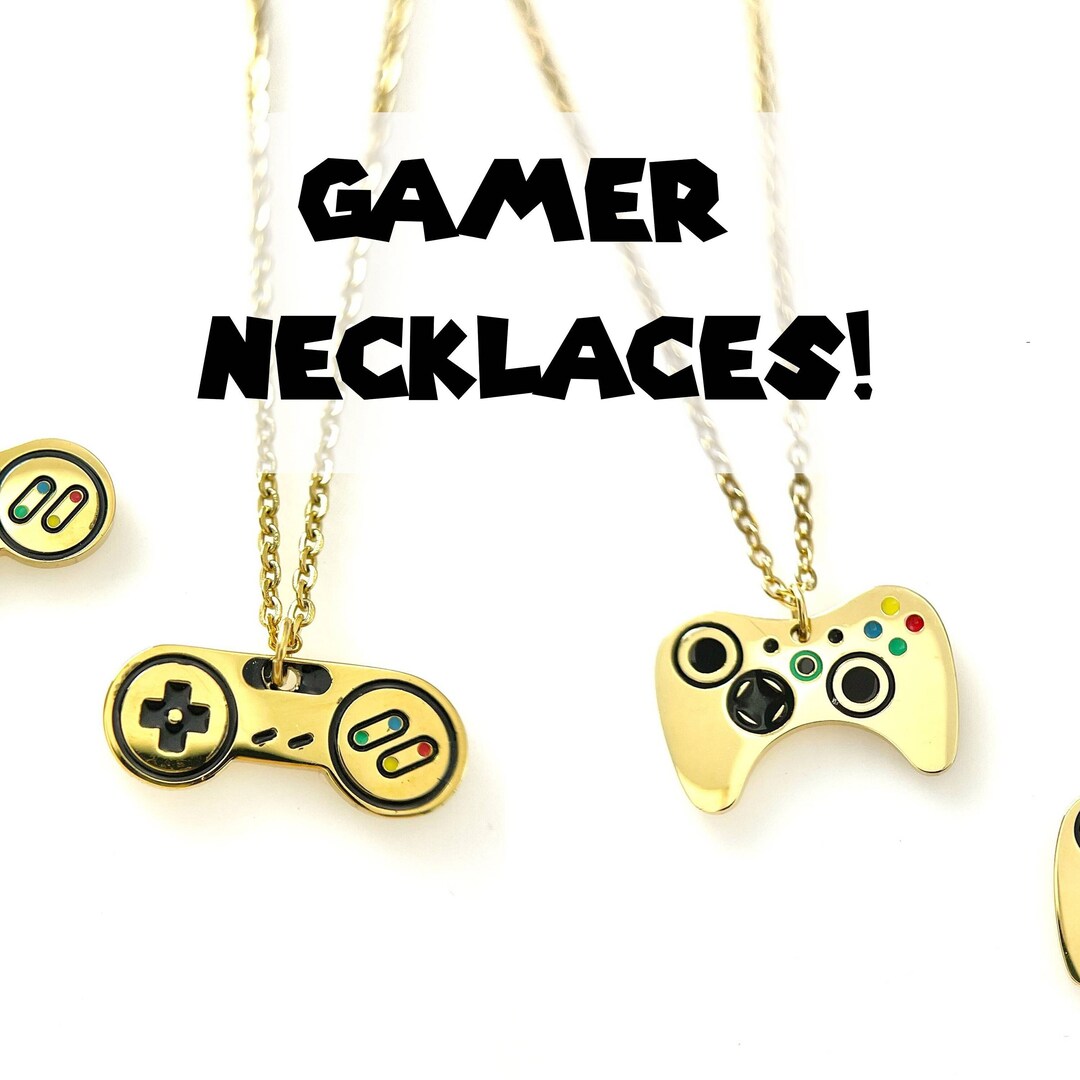 Game Controller Necklace, Gamer Jewelry, Control Charm, Cute Retro ...