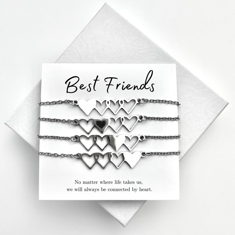 Best Friends Necklace Gift Set for 4 Sisters Forever - Etsy
