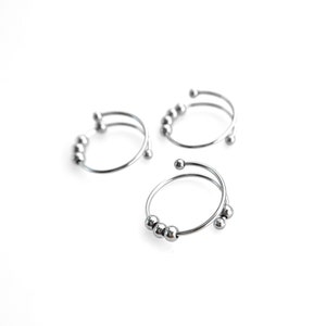 Fidget Ring, Rotating and Fidgeting Spinning Beads, Stacking Ring ...
