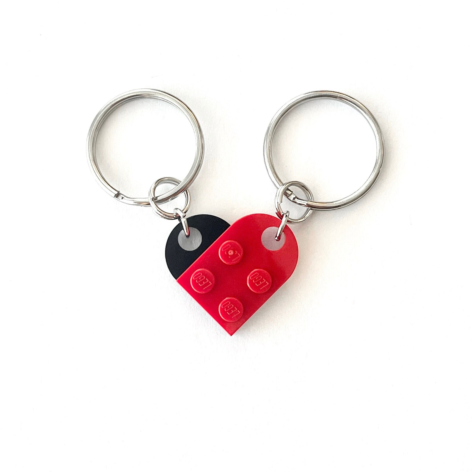 Heart Keychain Set Made With Authentic LEGO® Bricks - Etsy