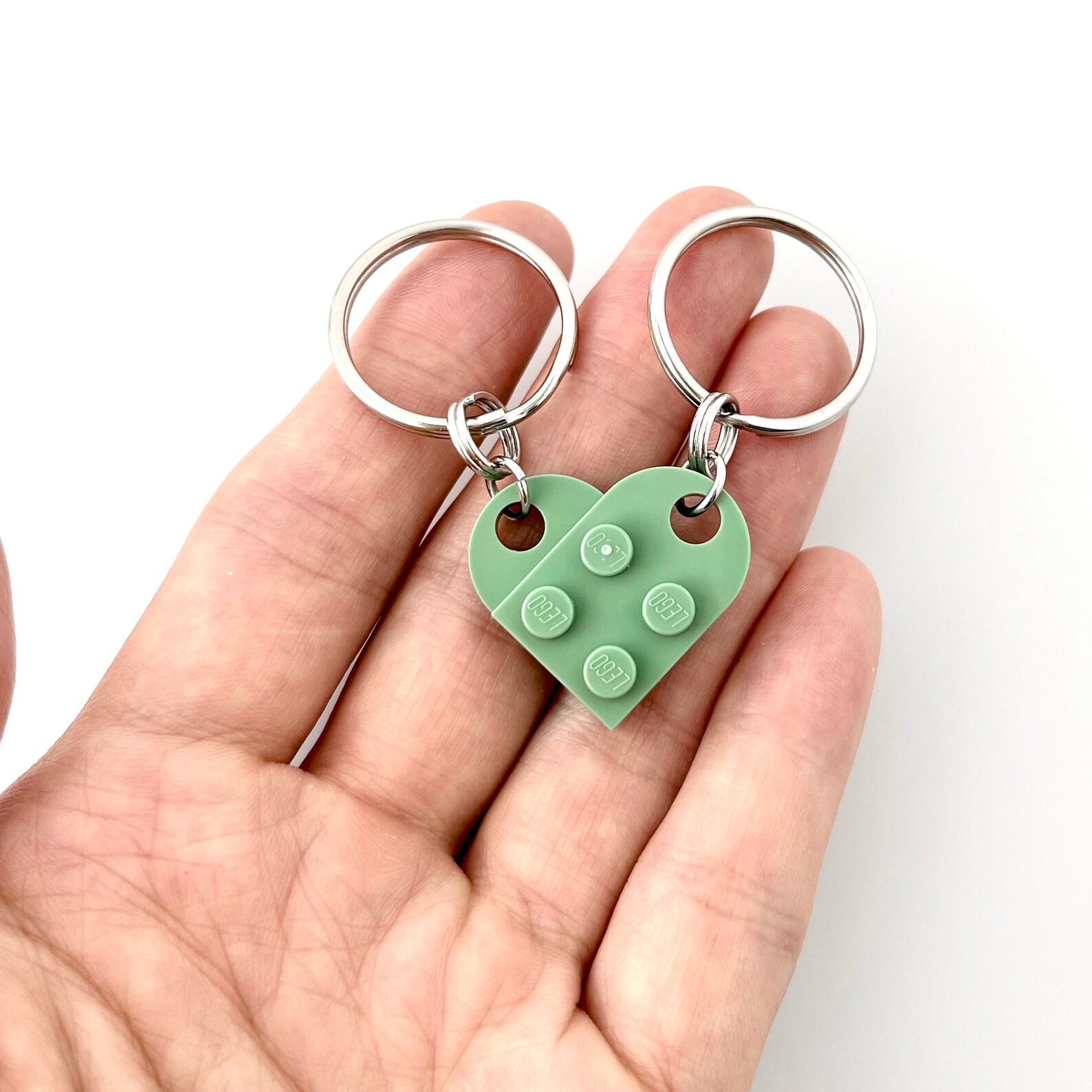 Heart Keychain Set Made With Authentic LEGO® Bricks - Etsy
