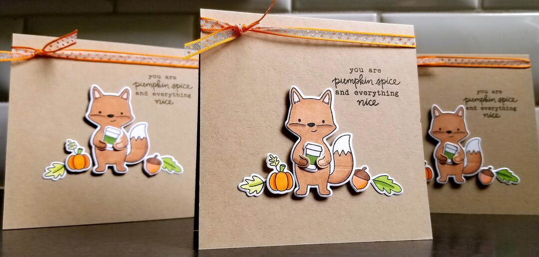 Fall Thank You Card, Pumpkin Spice Latte Thank You Note, Autumn ...