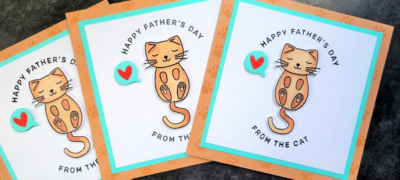 Cat Dad Father's Day Card Happy Father's Day Kitty - Etsy