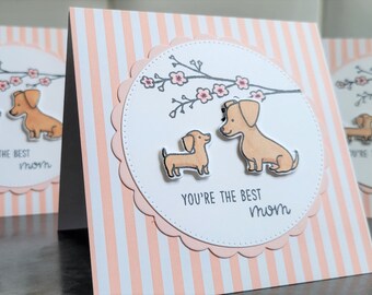 Dachshund Mother Day Card - Etsy