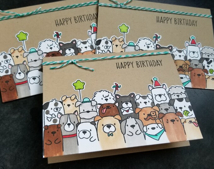 Happy Birthday Card for Dog Lover Doggy B-day Card Puppy - Etsy