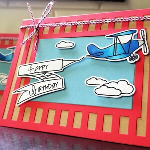Airplane Birthday Card for Boy, Handmade Birthday Card for Man, Card ...