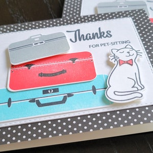 Pet Sitting Thank You Card, Card for Pet Sitter, Cat Sitter Thank You ...