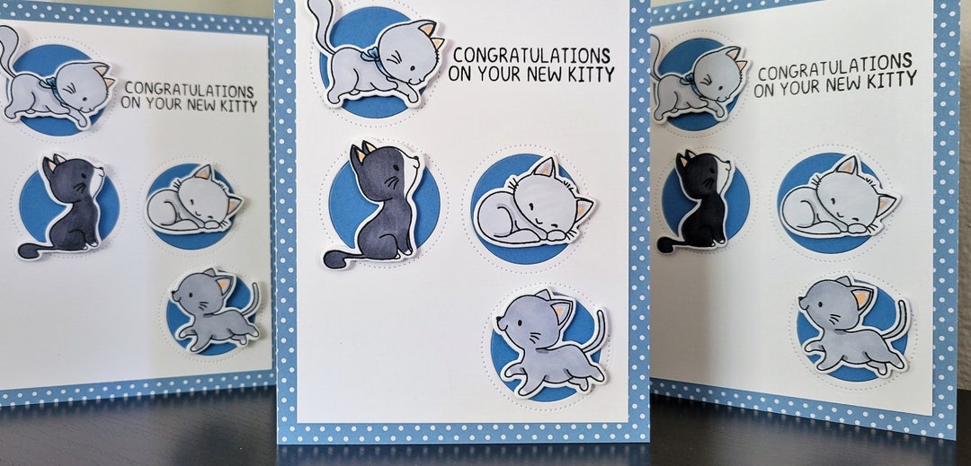 Congratulations on Your New Cat Card, Kitty Lover Card, New Kitten Card ...