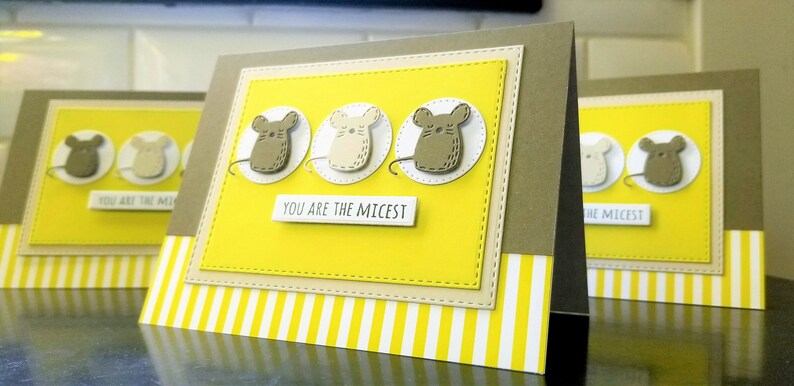 Mouse Thank You Card Mice Birthday Gift You're the | Etsy