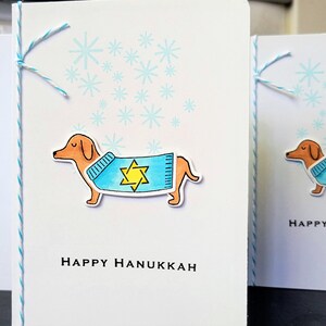 Dog Hanukkah Card, Funny Dachshund Chanukah Card, Judaica Card, Doxie ...