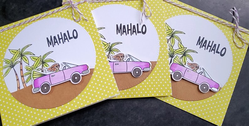 Mahalo Thank You Card Hawaii Thank You Note Convertible - Etsy