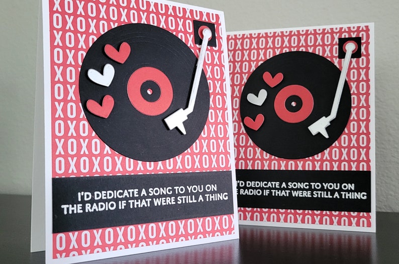 Retro Vinyl Record Anniversary Card, Valentine Card for Music Lover ...