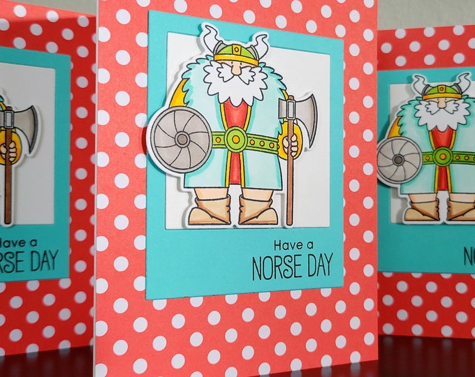 Viking Birthday Card, Have a Norse Day, Scandinavian Thank You Card ...
