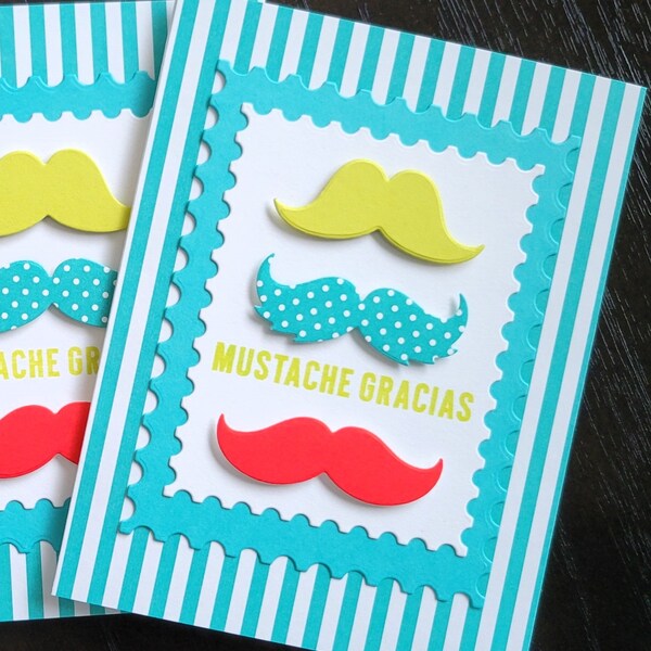 Mustache Card - Etsy