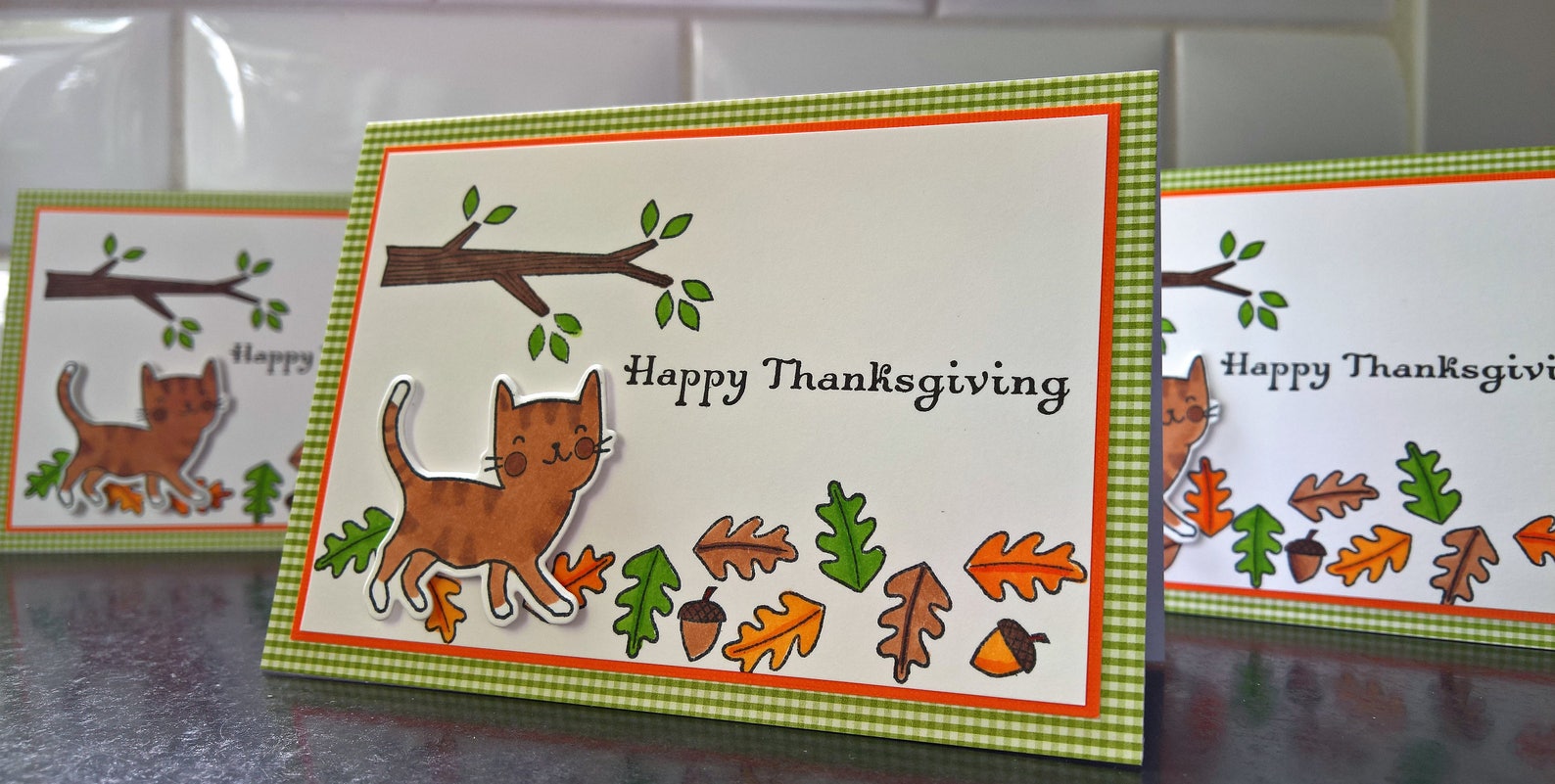 Cat Thanksgiving Card Kitty Greeting Card Happy Thanksgiving - Etsy