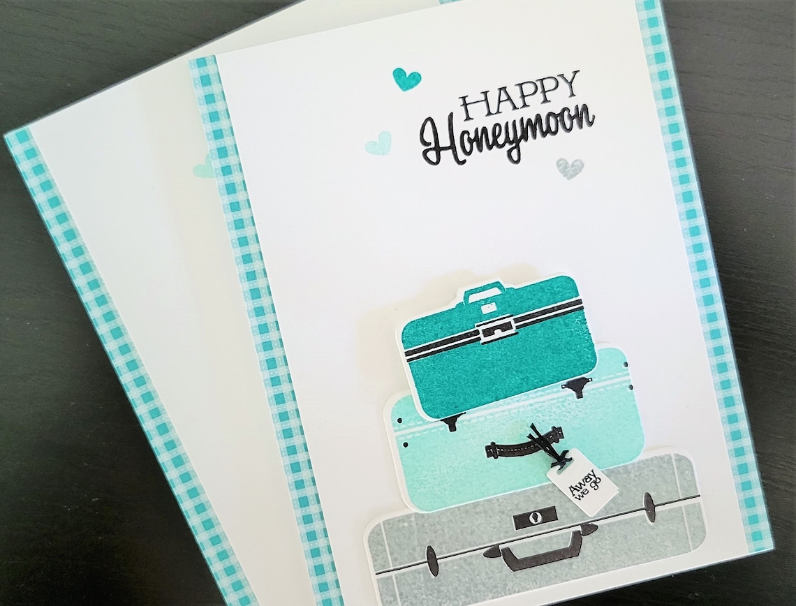 Wedding Card Honeymoon Gift Happy Honeymoon Card Bon Voyage - Etsy