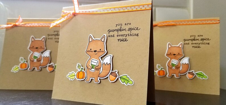 Fall Thank You Card Pumpkin Spice Latte Thank You Note - Etsy