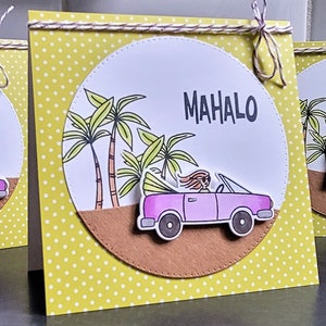Mahalo Thank You Card Hawaii Thank You Note Convertible - Etsy