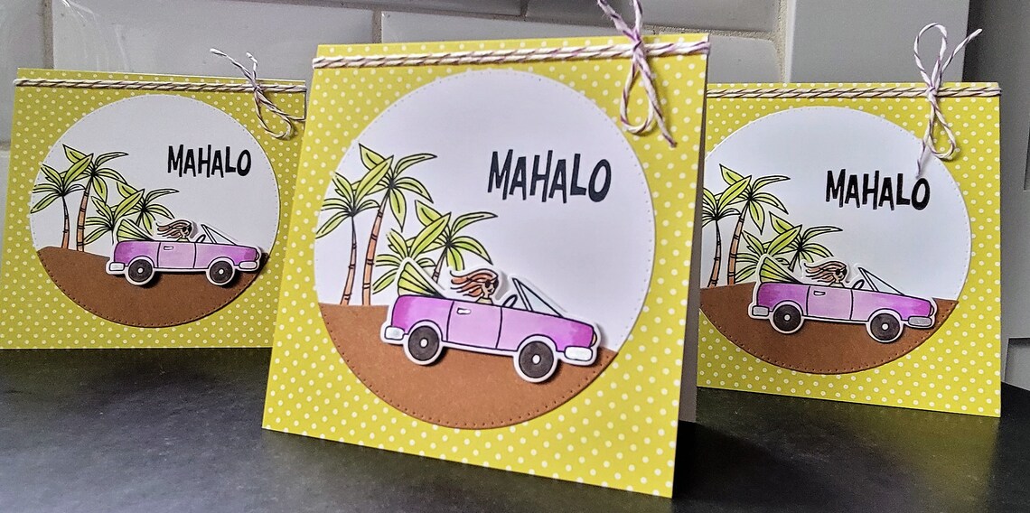Mahalo Thank You Card Hawaii Thank You Note Convertible - Etsy