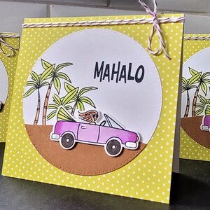 Mahalo Thank You Card Hawaii Thank You Note Convertible - Etsy