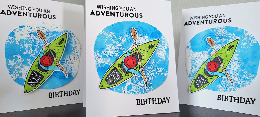 Kayak Birthday Card, Outdoors Lover Gift - Etsy