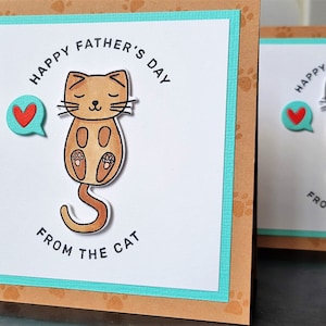 Cat Dad Father's Day Card, Happy Father's Day Kitty Dad - Etsy