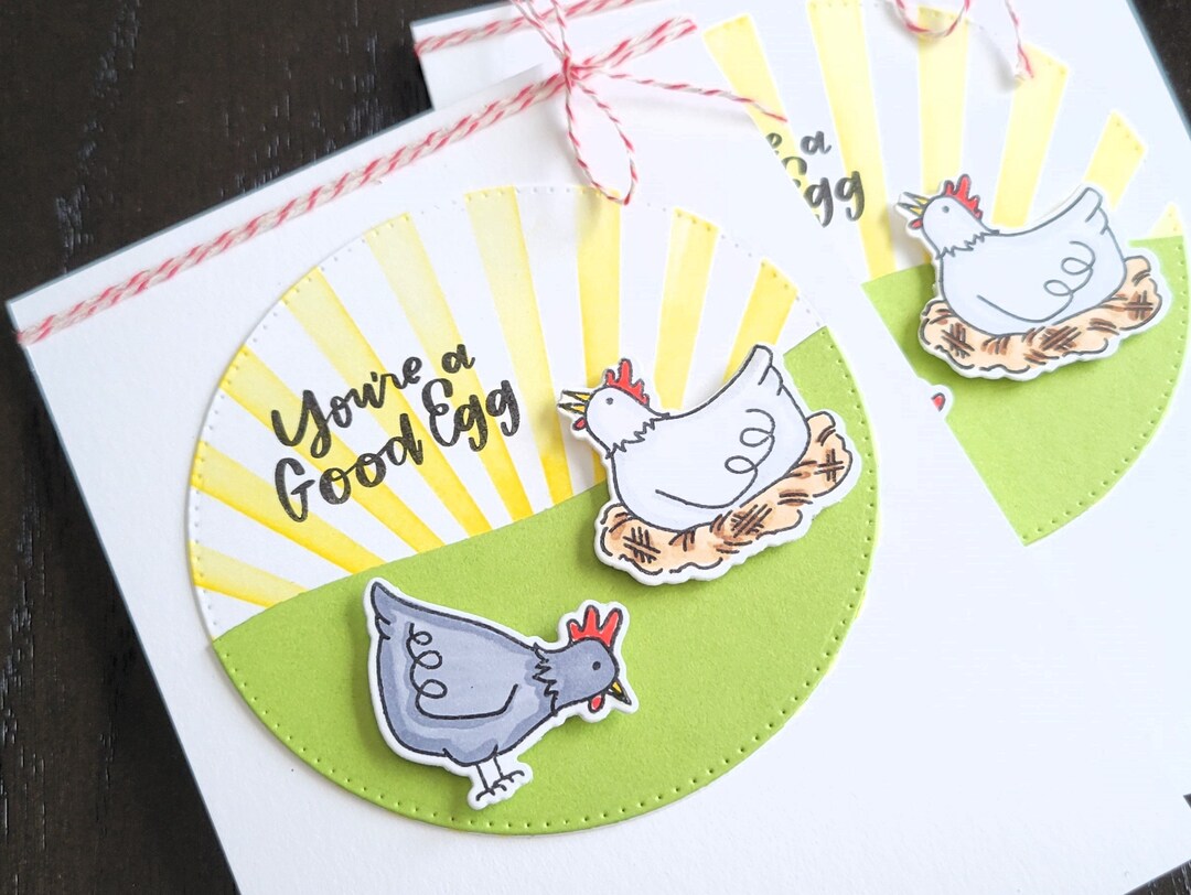 Chicken Thank You Card, Birthday Card for Hen Farmer, Chick Friendship ...