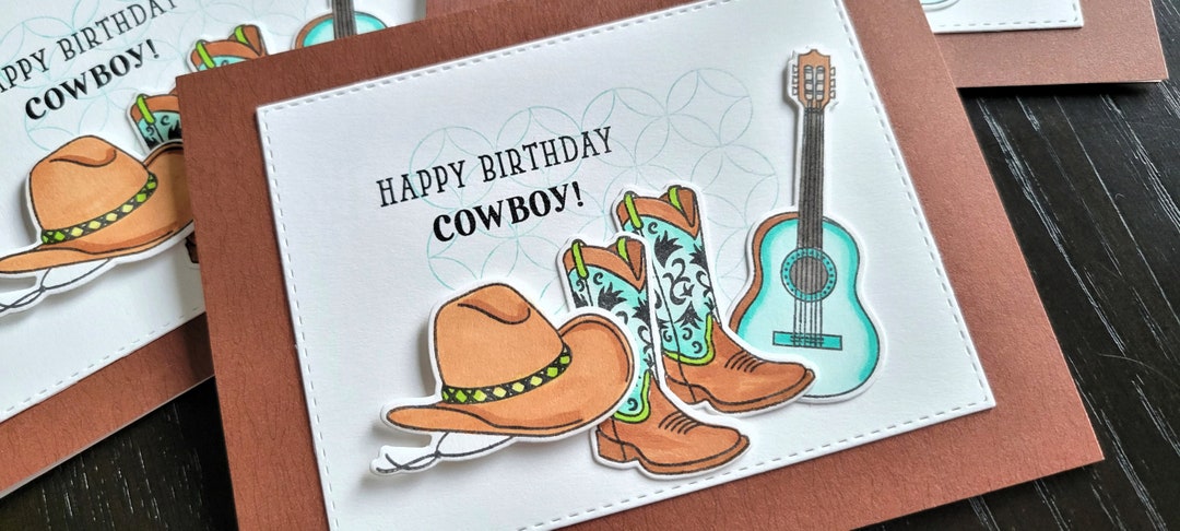 Cowboy Birthday Card, Country Boy Greeting Card - Etsy
