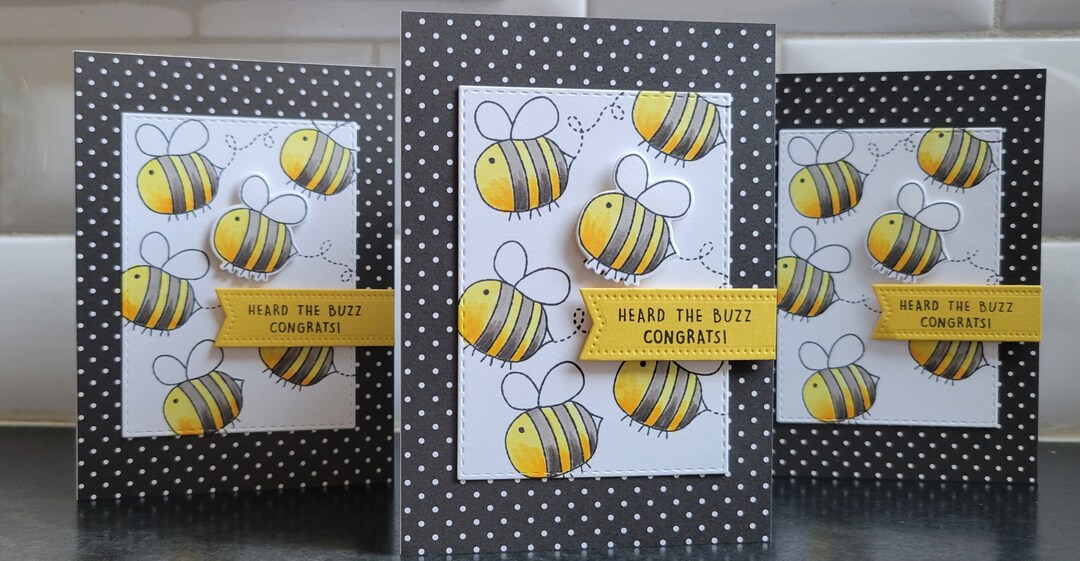 Bee Congratulations Card, New Job Card, Heard the Buzz, Beekeeper Gift ...