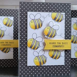 Bee Congratulations Card, New Job Card, Heard the Buzz, Beekeeper Gift ...